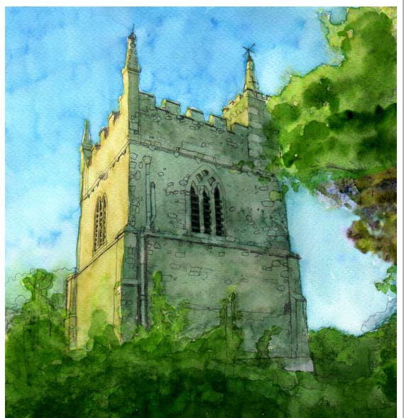 St Symphorian’s Church in Veryan, Cornwall, – OxfordArtist