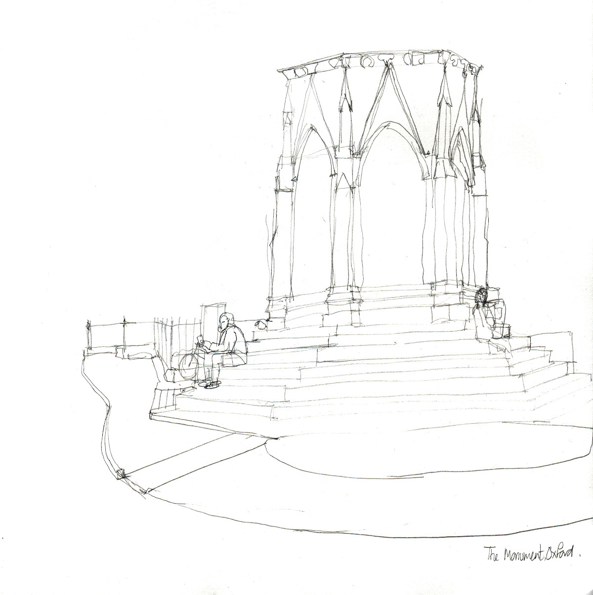 Sketching the Martyrs’ Monument, Oxford – OxfordArtist