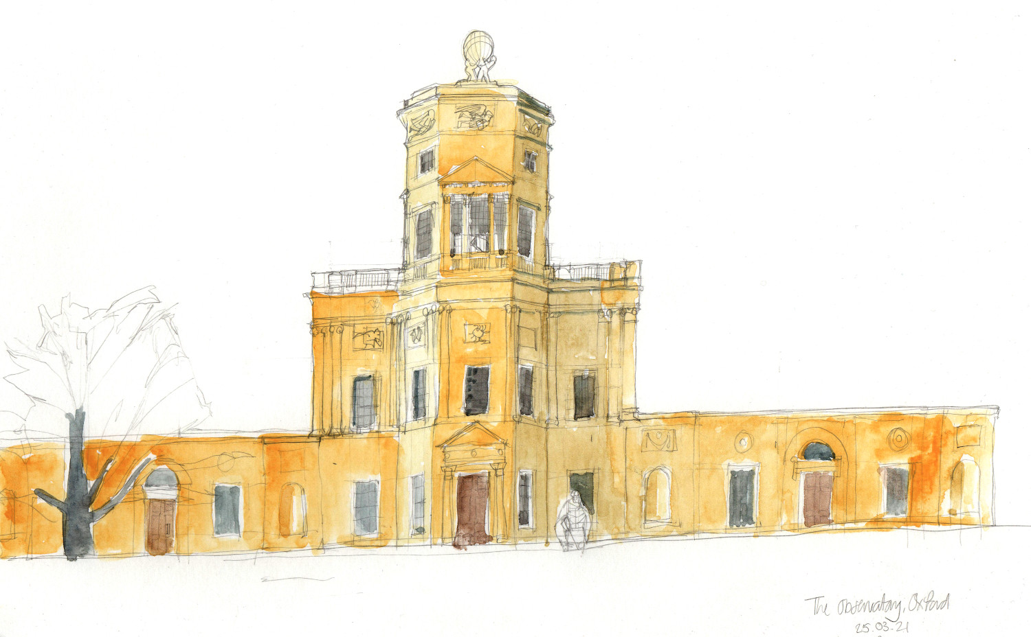 Drawing the Radcliffe Observatory, Oxford – OxfordArtist