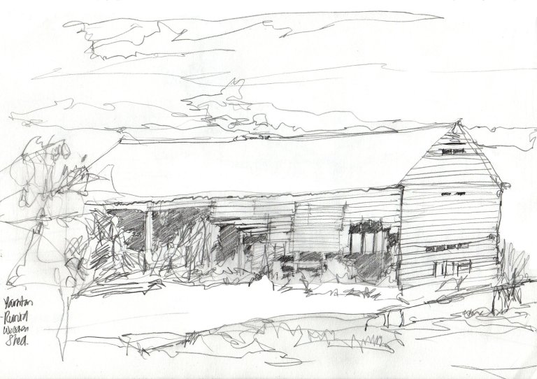 From a big barn to a ruined barn – sketching outside of Oxford ...